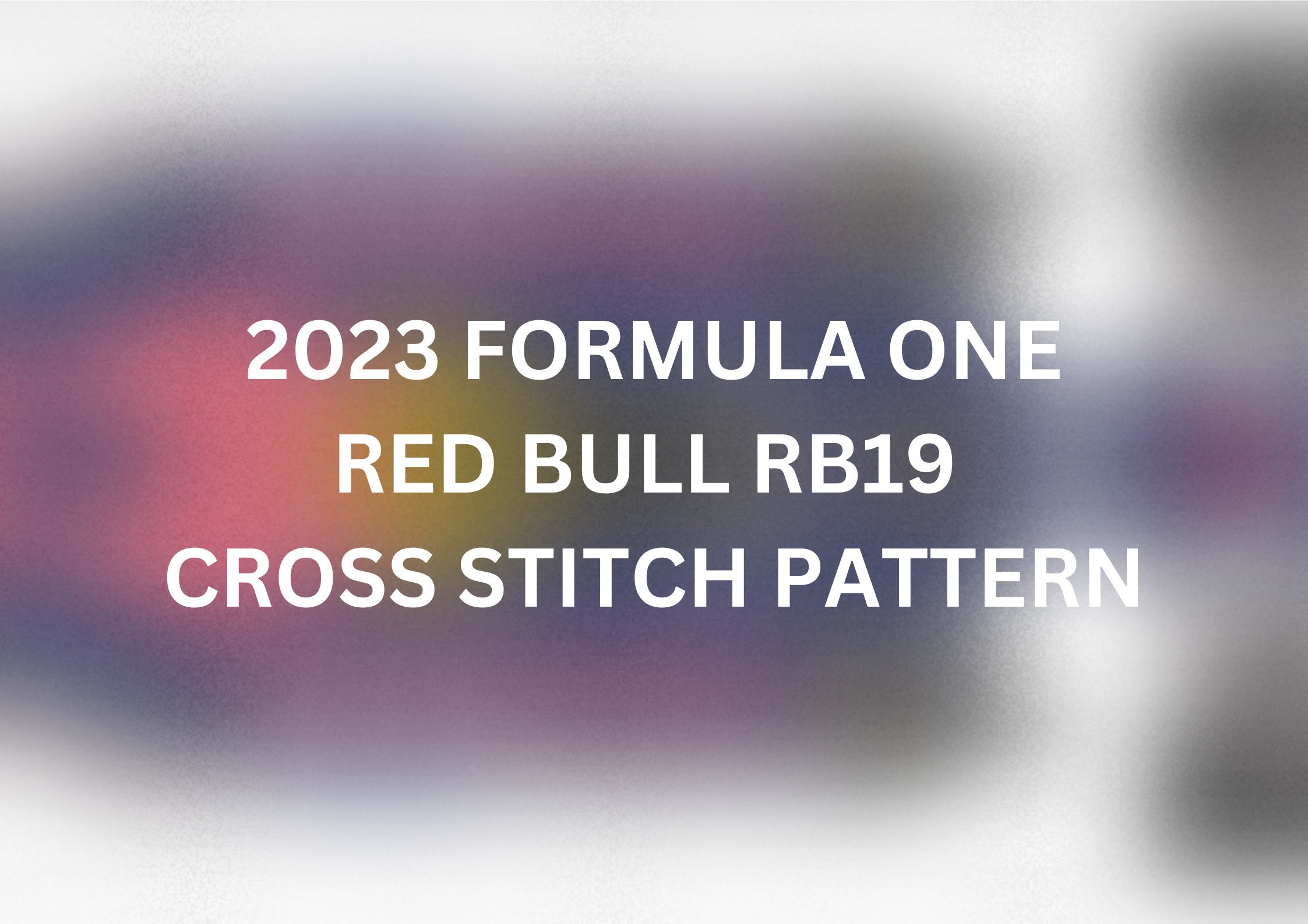 F1 2023 Red Bull Cross Stitch Pattern // PDF Pattern for the RB19 Car ...