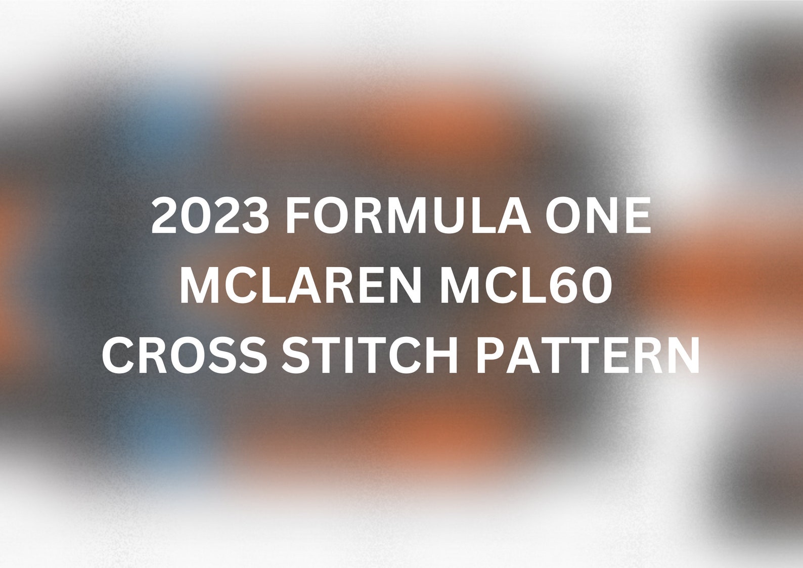 F1 2023 Mclaren Cross Stitch Pattern With Triple Crown Livery // PDF ...