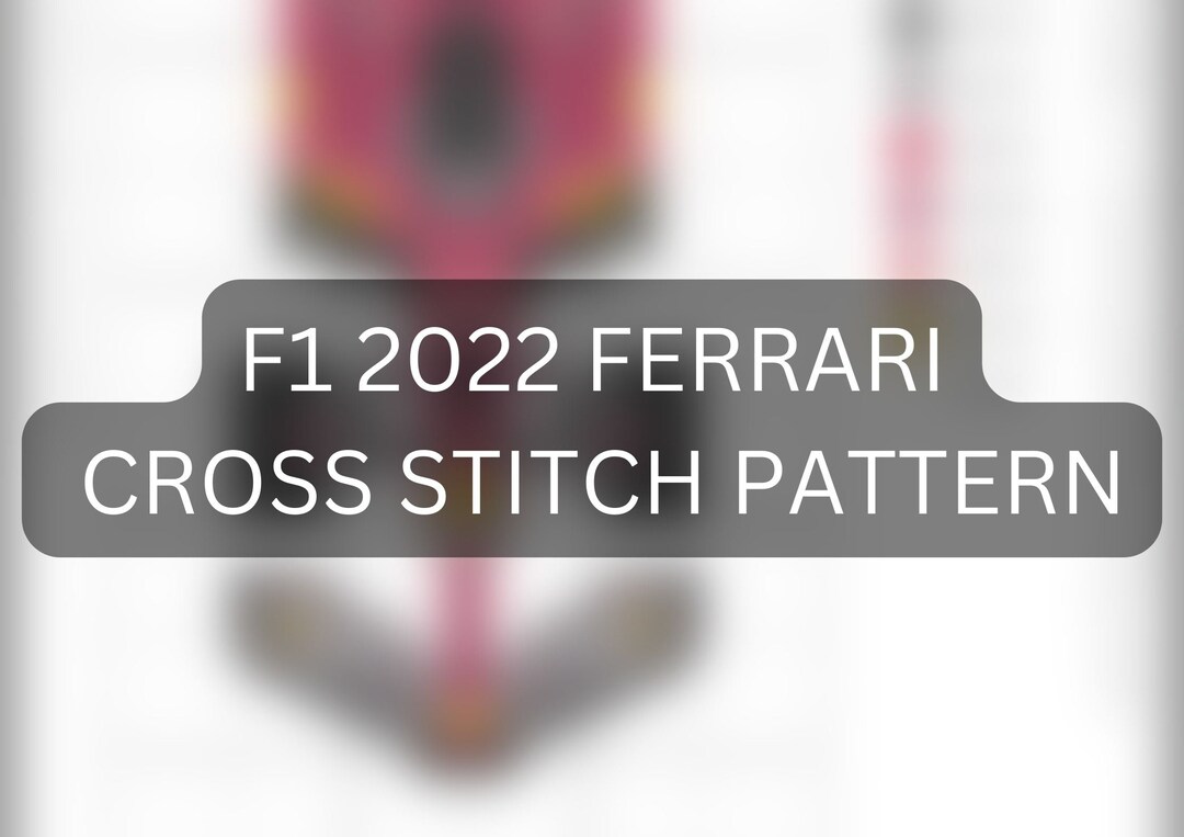 F1 2022 Ferrari Cross Stitch Pattern // PDF for the F1-75 Car of ...