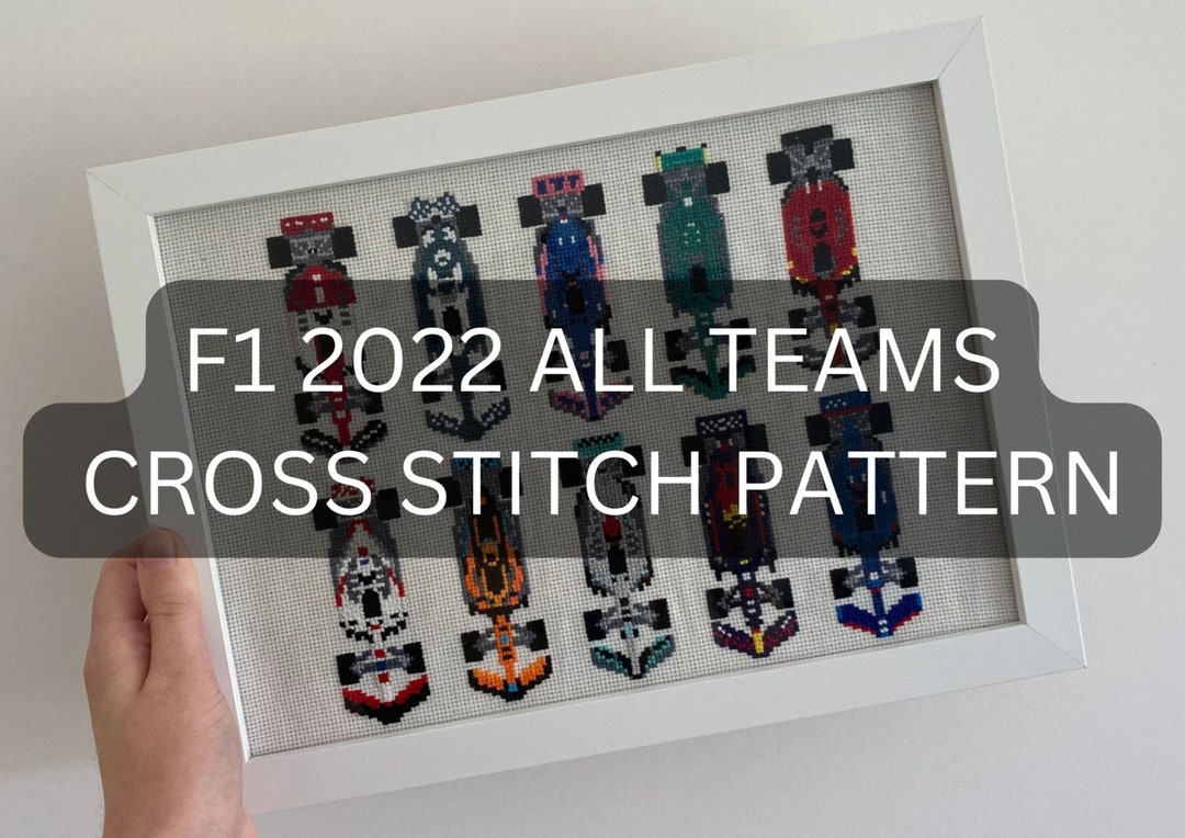 F1 2022 Cross Stitch for All Teams // PDF Pattern - Etsy