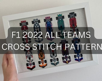 F1 Cross Stitch Pattern - Etsy