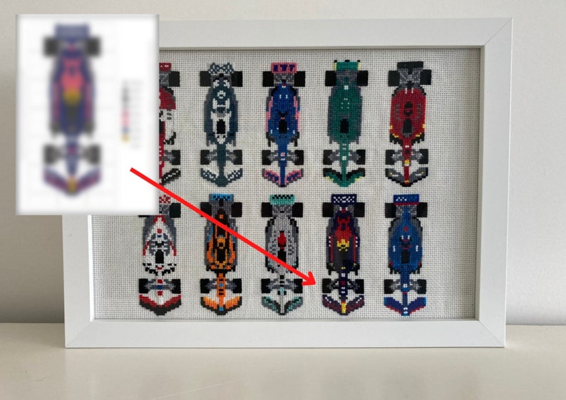 F1 2022 Red Bull Cross Stitch Pattern // PDF of the Championship ...