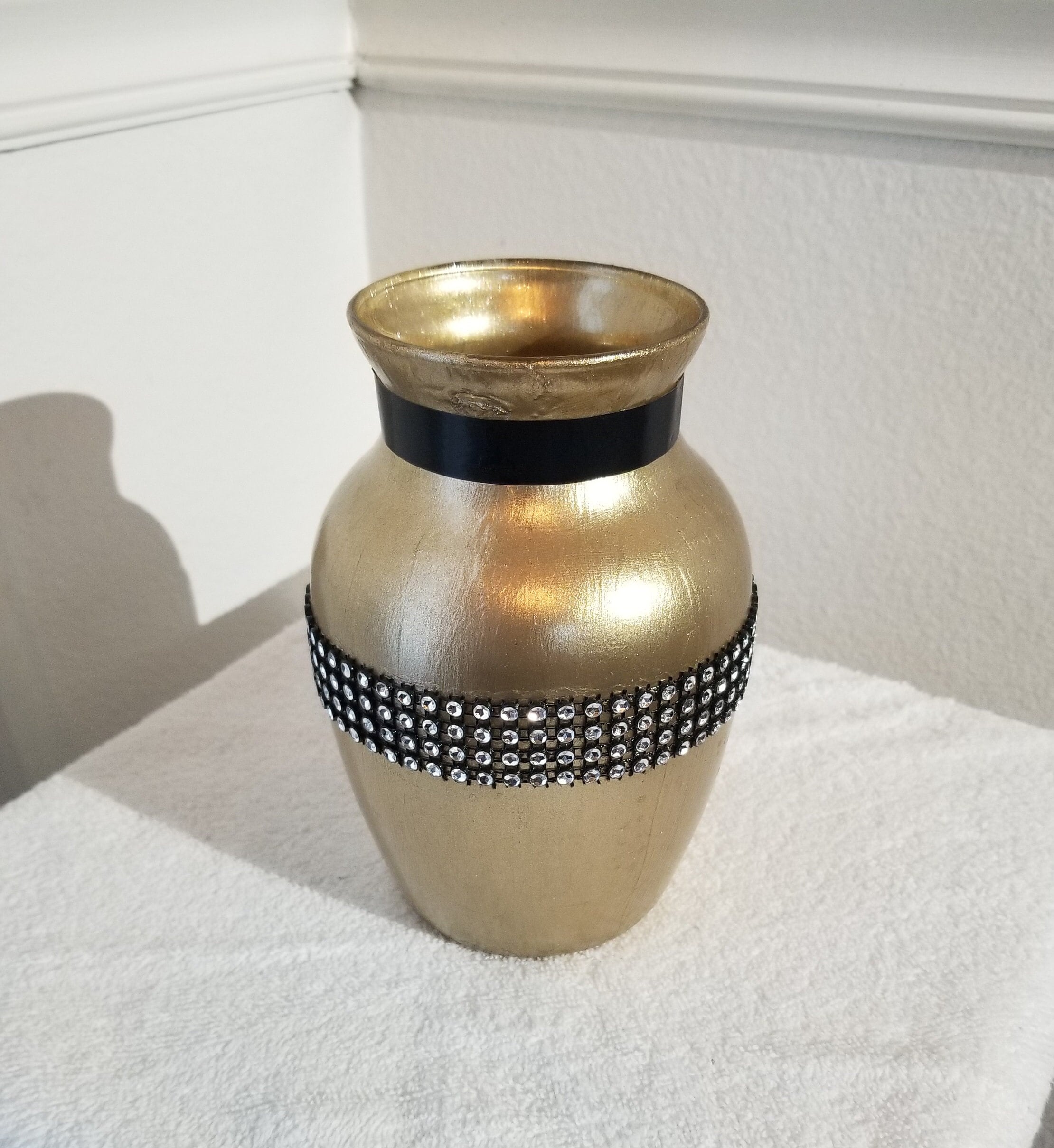 Gold and Black Vase Gold Decor Home Decor Vase Art - Etsy