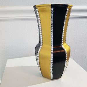 Gold and Black Vase Gold Decor Home Decor Vase Art - Etsy