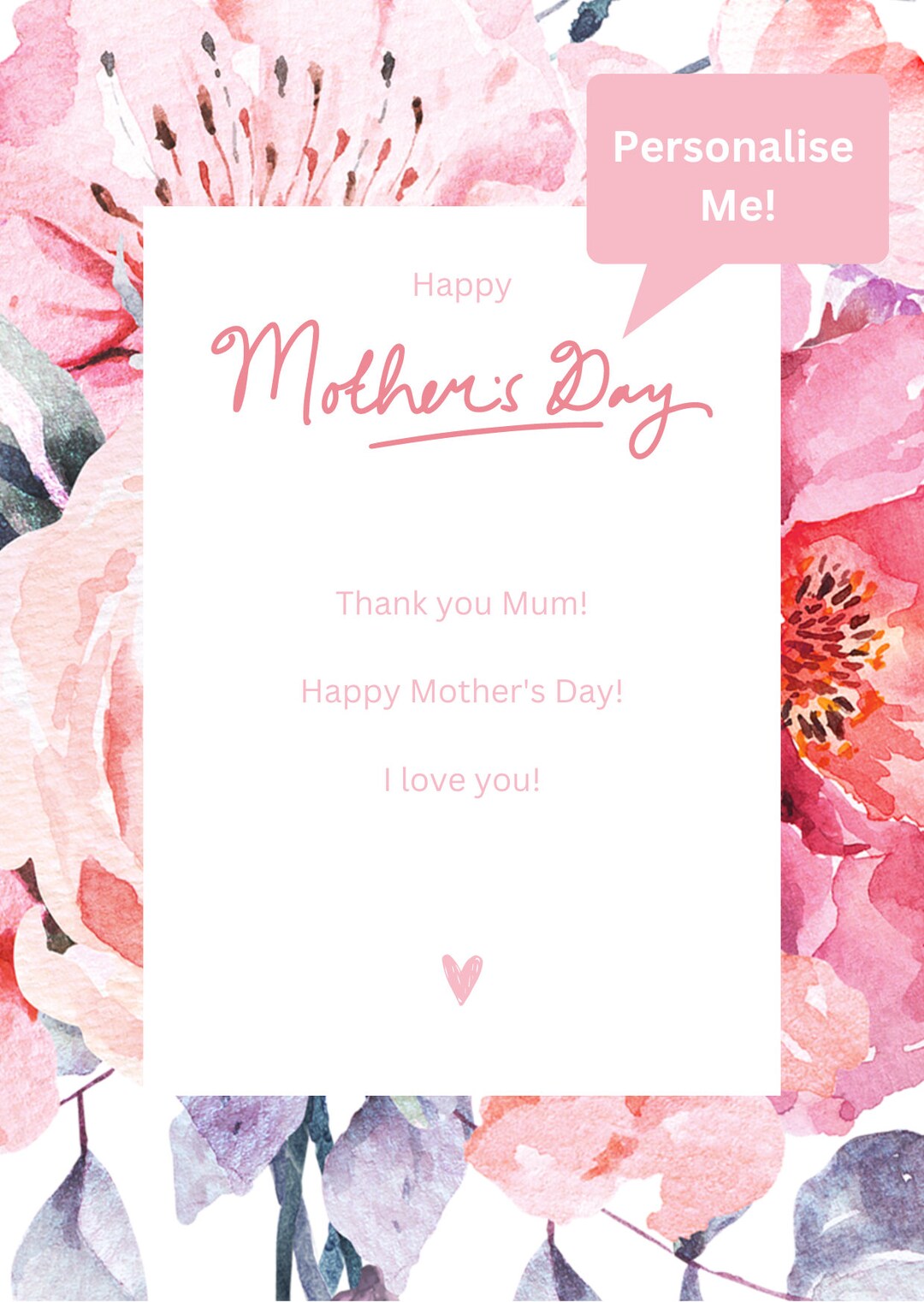 Digital Mothers Day Card - Etsy
