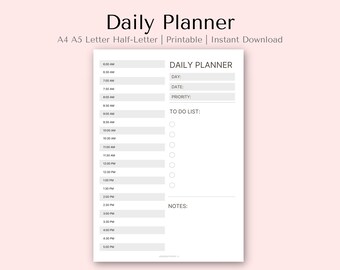 Digital Daily Planner for Goodnotes Blush Pink Half Hour - Etsy