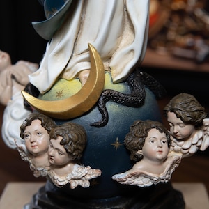 Hand-painted Immaculate Conception of the Virgin Mary Blessed Mother ...