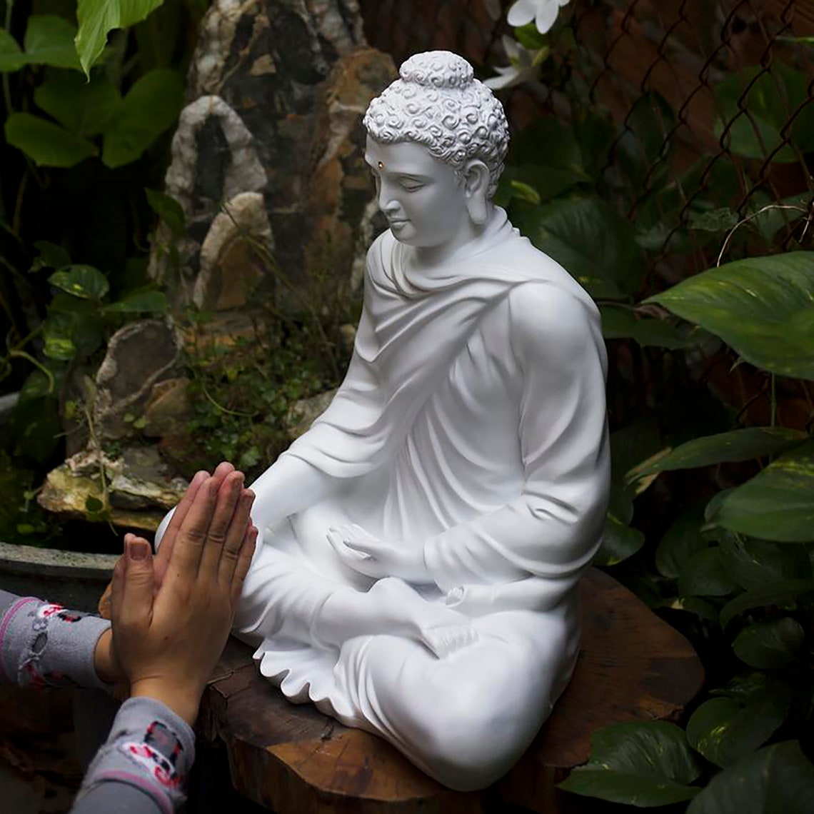 White Gautama Buddha Statue, Large Shakyamuni Buddha, Buddha Statue for ...