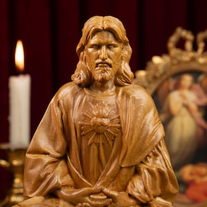 Jesus Meditating Statue Sacred Heart of Jesus Christ Catholic Gifts ...