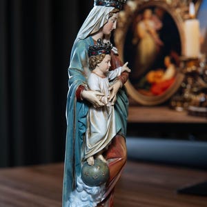 Hand-painted Our Lady of Victory Statue Virgin Mary Blessed Mother ...