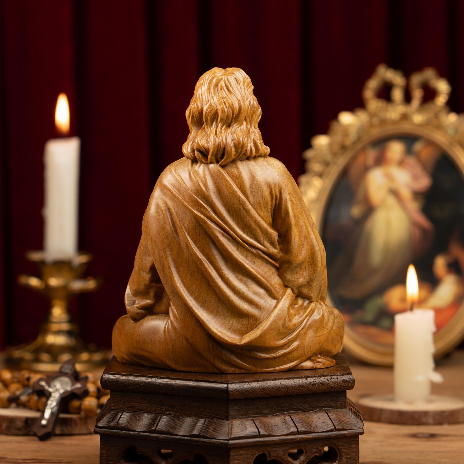 Jesus Meditating Statue Sacred Heart of Jesus Christ Catholic Gifts ...