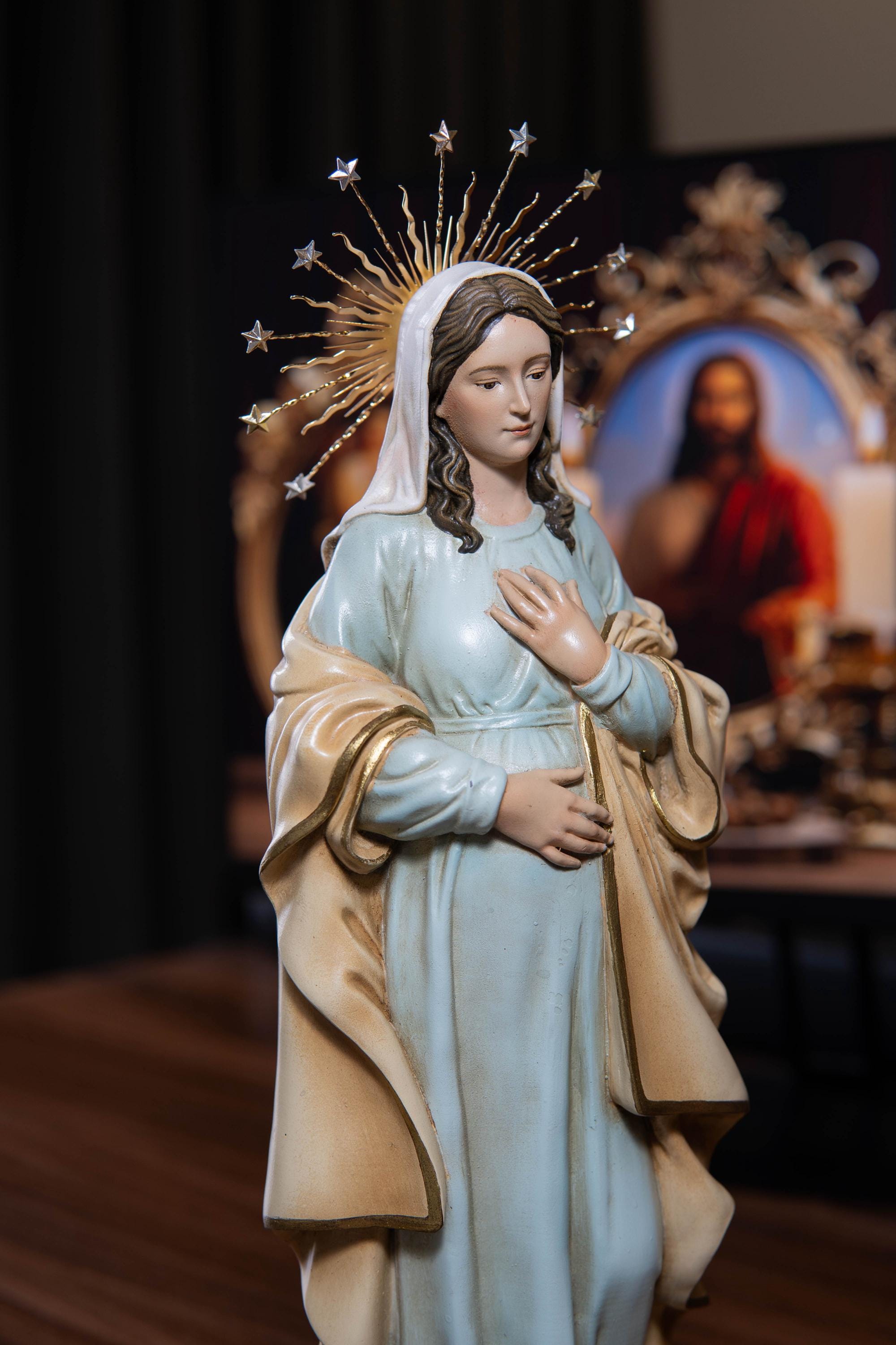 Hand-painted Our Lady of Hope Statue Virgin Mary Blessed Mother Statue ...