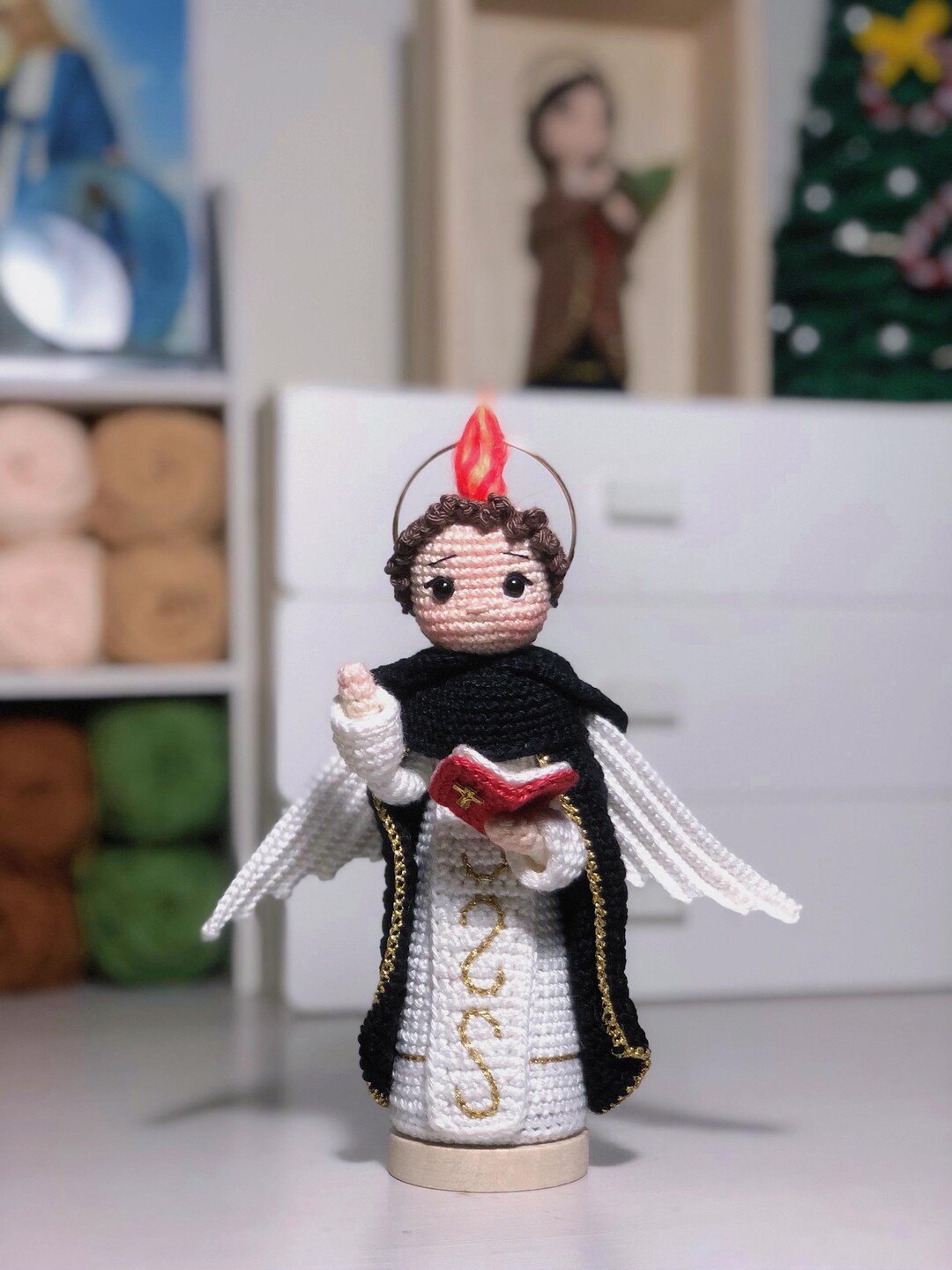 Saint Vincent Ferrer Crochet Doll, Handcrafted Catholic Gift, Amigurumi ...