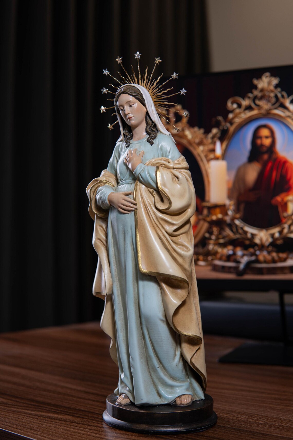 Hand-painted Our Lady of Hope Statue Virgin Mary Blessed Mother Statue ...