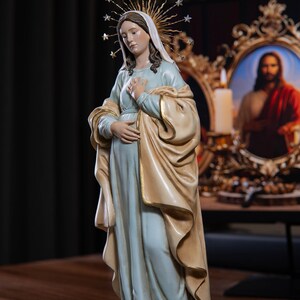 Hand-painted Our Lady of Hope Statue Virgin Mary Blessed Mother Statue ...
