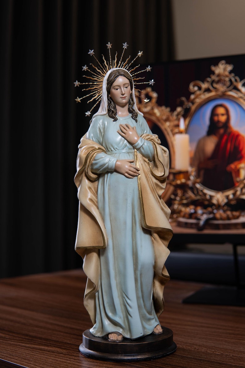 Hand-painted Our Lady of Hope Statue Virgin Mary Blessed Mother Statue ...