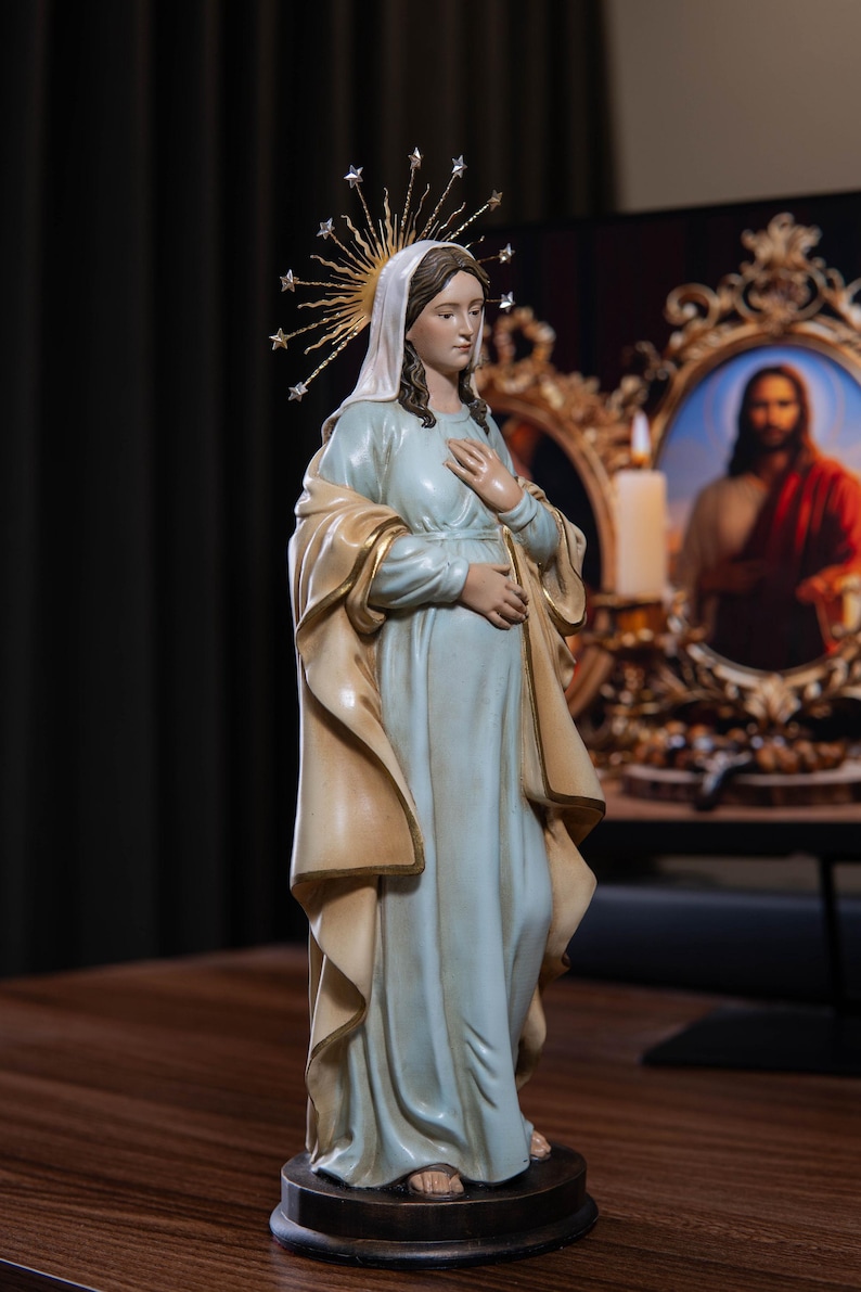 Hand-painted Our Lady of Hope Statue Virgin Mary Blessed Mother Statue ...