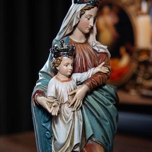 Hand-painted Our Lady of Victory Statue Virgin Mary Blessed Mother ...