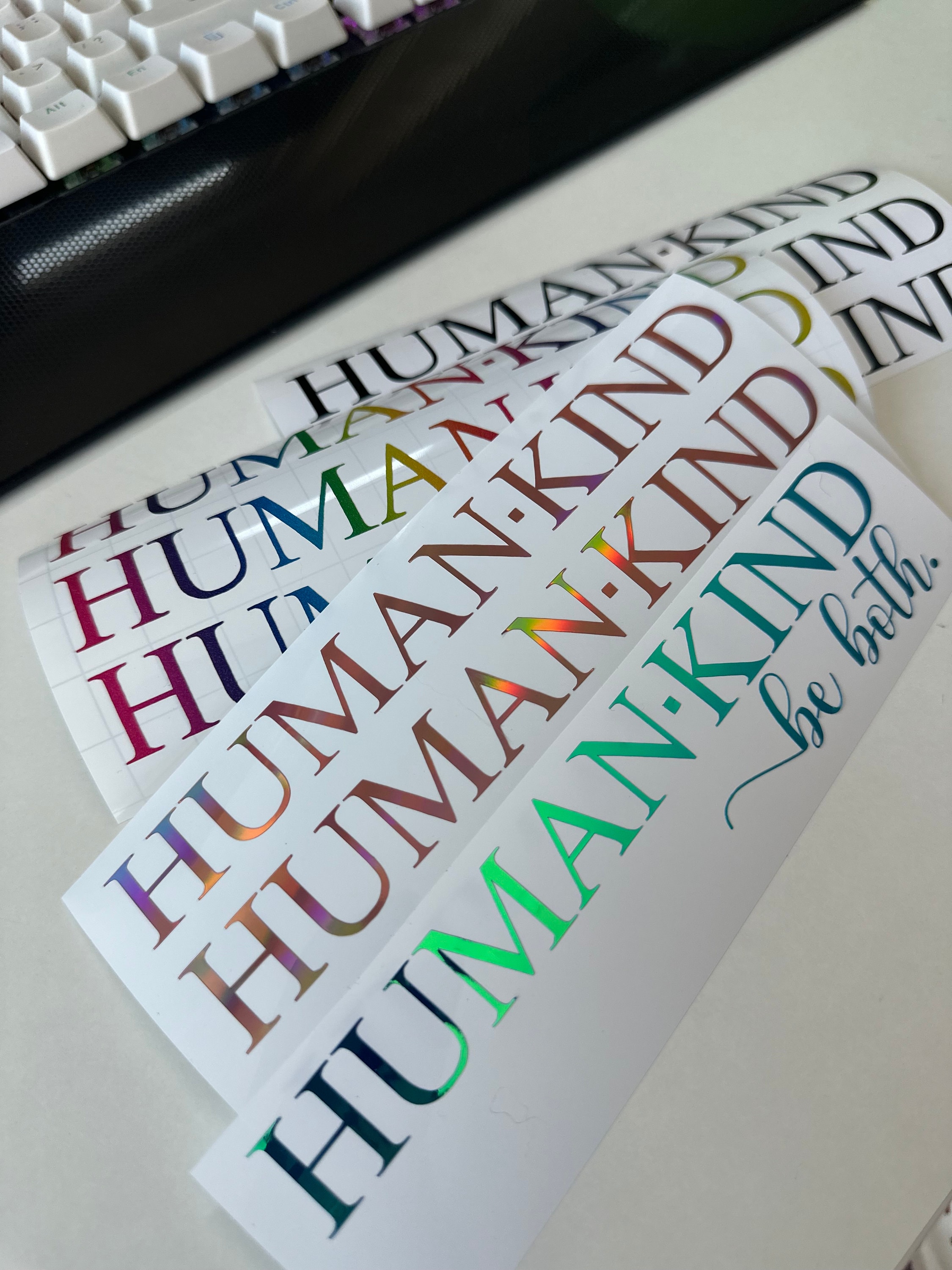 Human Kind Be Both Vinyl Sticker Car Decal Kindness Humans Are Kind Be ...