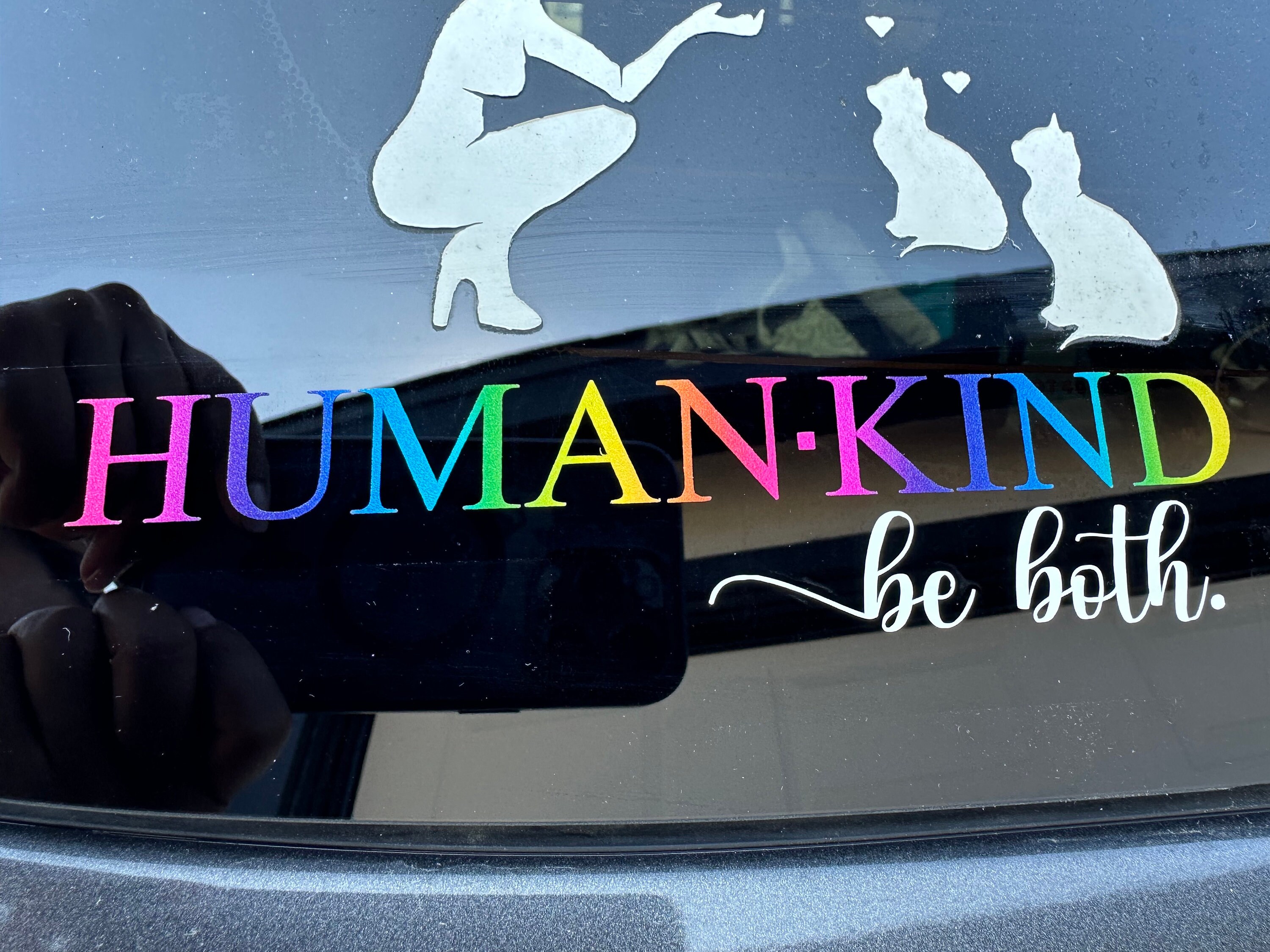 Human Kind Be Both Vinyl Sticker Car Decal | Kindness | Humans Are Kind ...