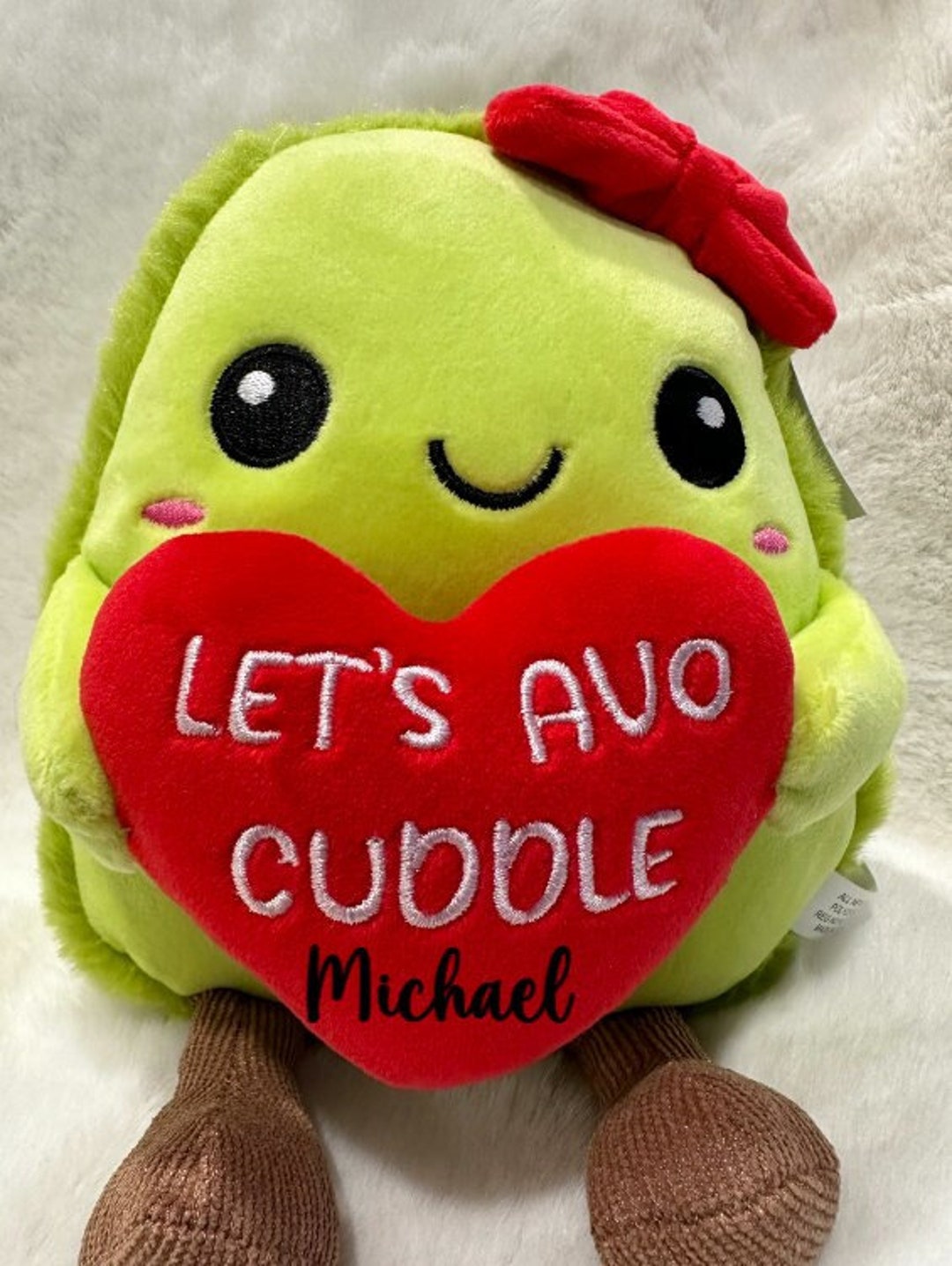 Personalized Let's Avo Cuddle Valentine's Plushy Gift Avocado Avocuddle ...