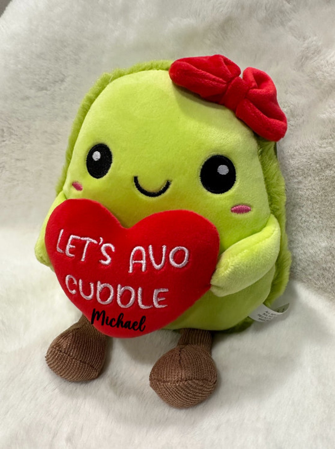 Personalized Let's Avo Cuddle Valentine's Plushie Plushy Gift Avocado ...