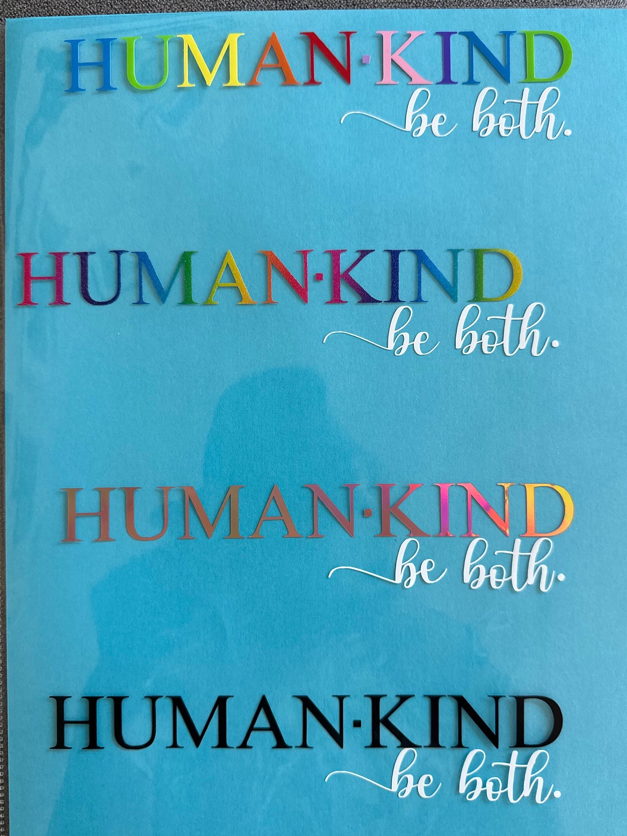 Human Kind Be Both Vinyl Sticker Car Decal | Kindness | Humans Are Kind ...