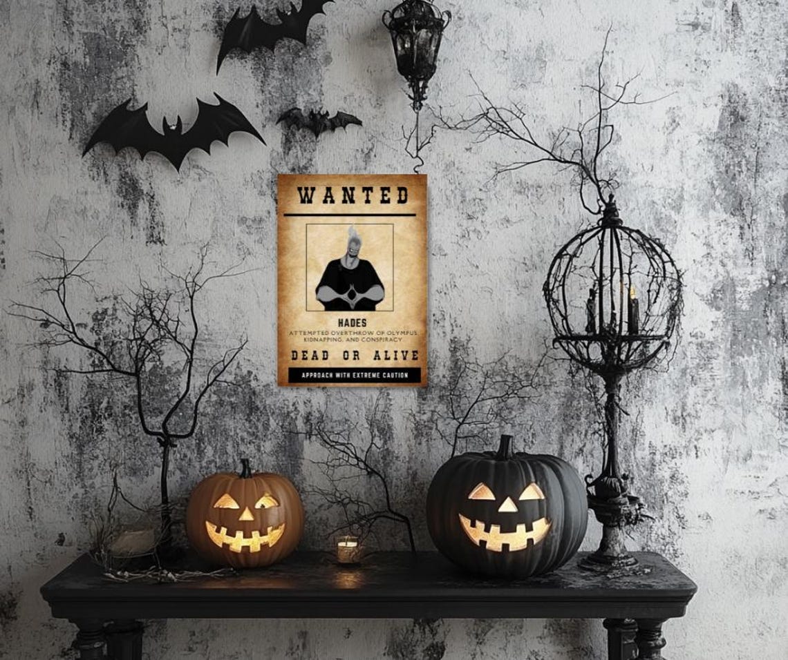 Disney Villian Wanted Posters - Heroes and Villians Party Decor Ideas ...