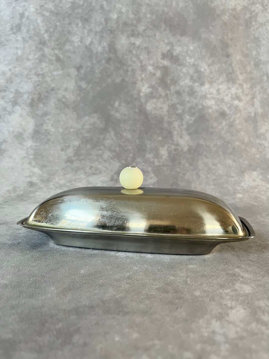 Vintage Butter Dish Stainless Steel - Etsy