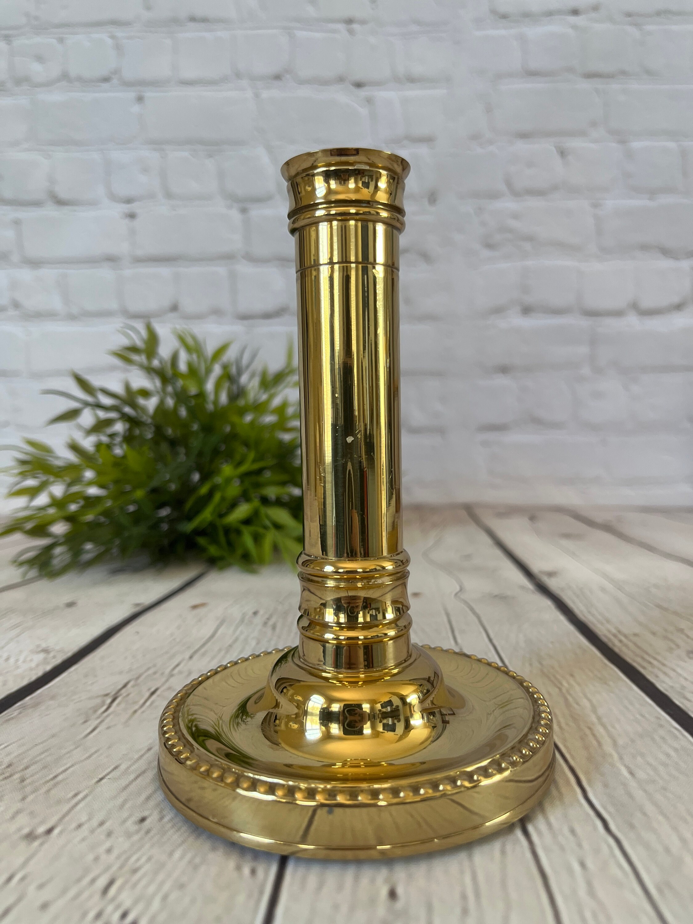 Baldwin Brass Candlestick Vintage HEAVY Candle Holder - Etsy
