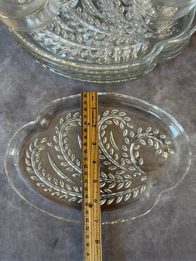 Vintage Federal Glass Brunch Snack Set (sold by Each Set of 1 Plate / 1 ...