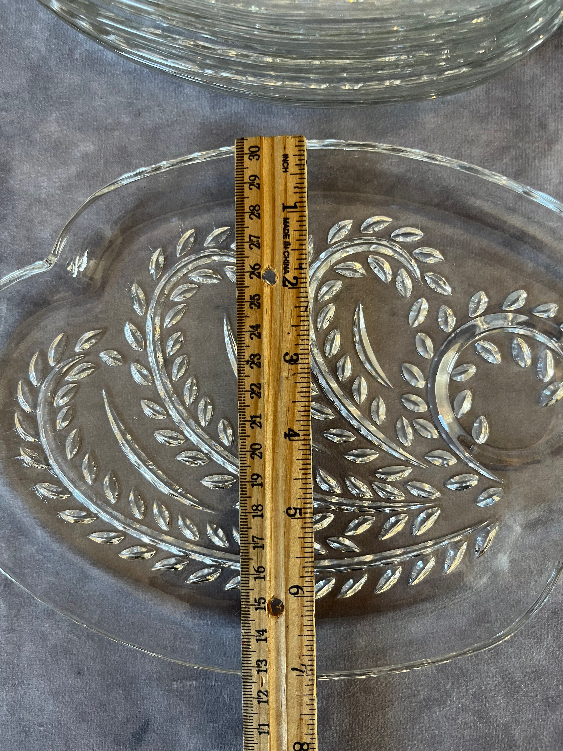 Vintage Federal Glass Brunch Snack Set (sold by Each Set of 1 Plate / 1 ...