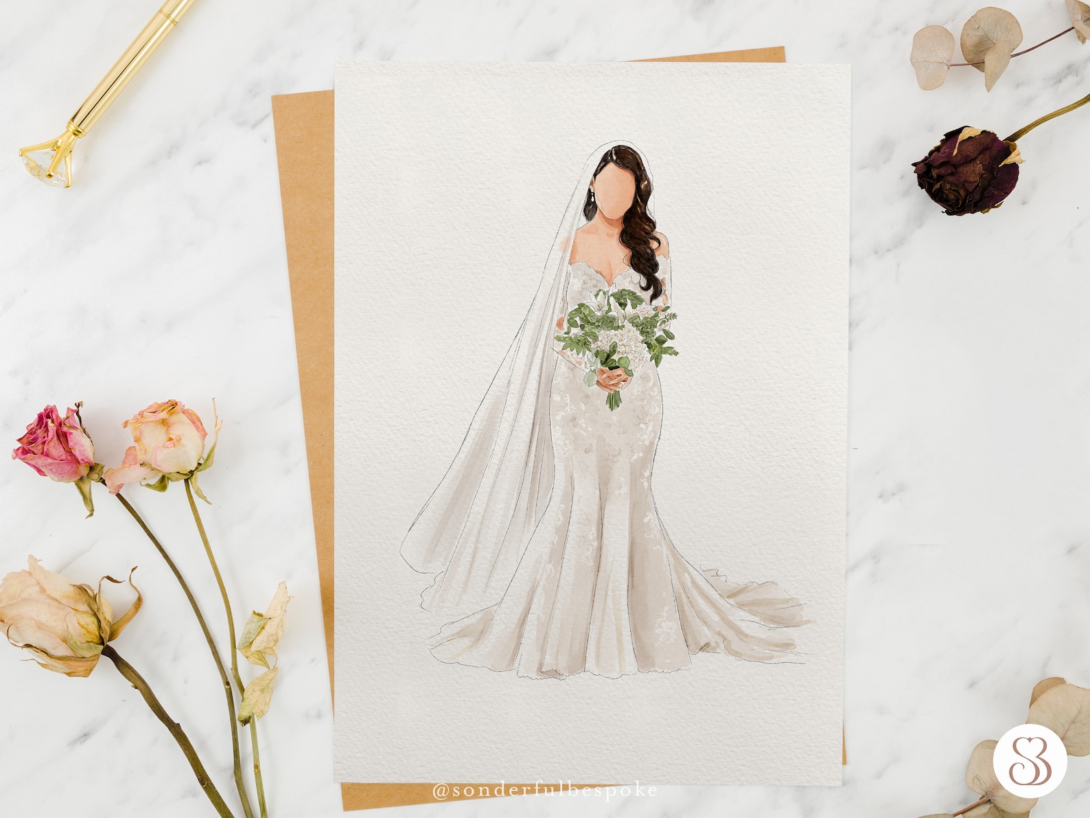 Custom Wedding Painting | Watercolor Portrait | Bride and Groom ...