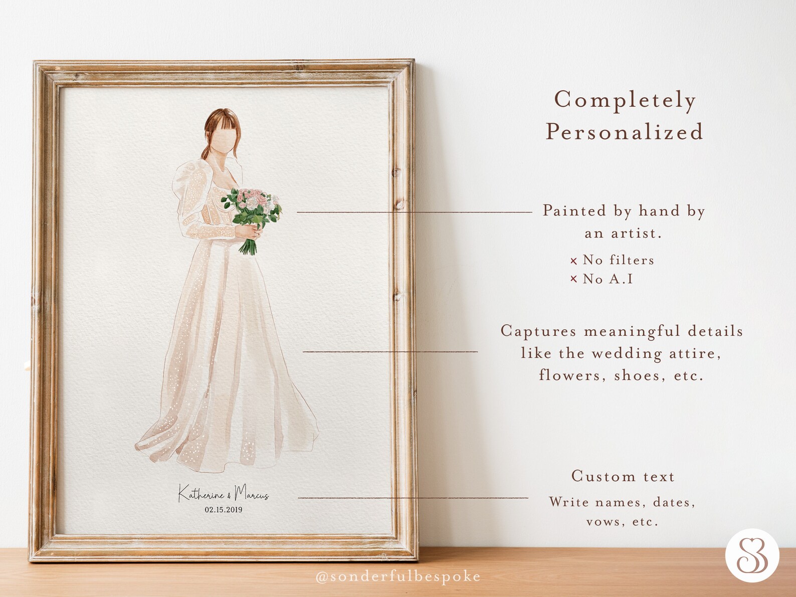 Custom Wedding Painting | Watercolor Portrait | Bride and Groom ...