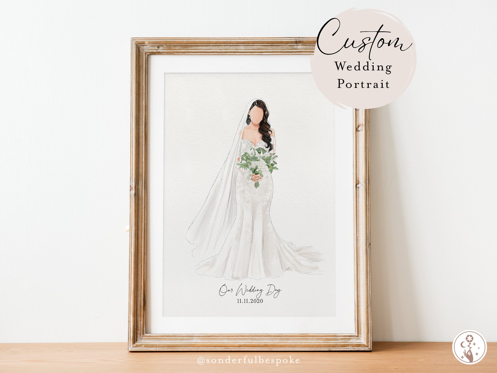Custom Wedding Painting | Watercolor Portrait | Bride and Groom ...