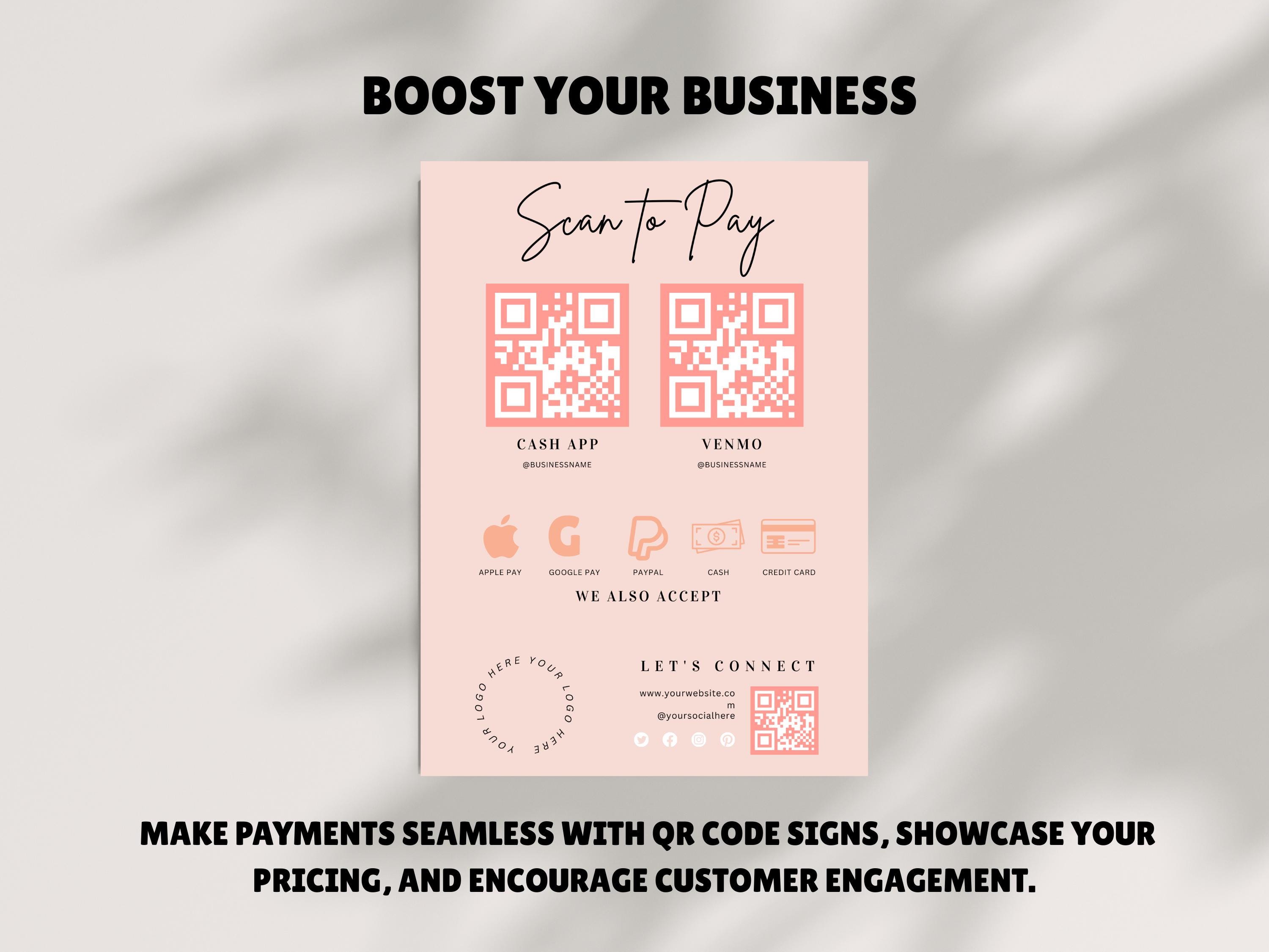 Scan to Pay Small Business Templates, Payment & Ways to Pay Canva ...
