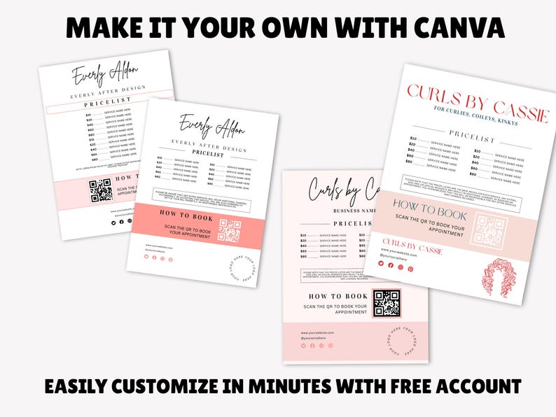 Scan to Pay Sign Template: Small Business Payment Options (canva ...