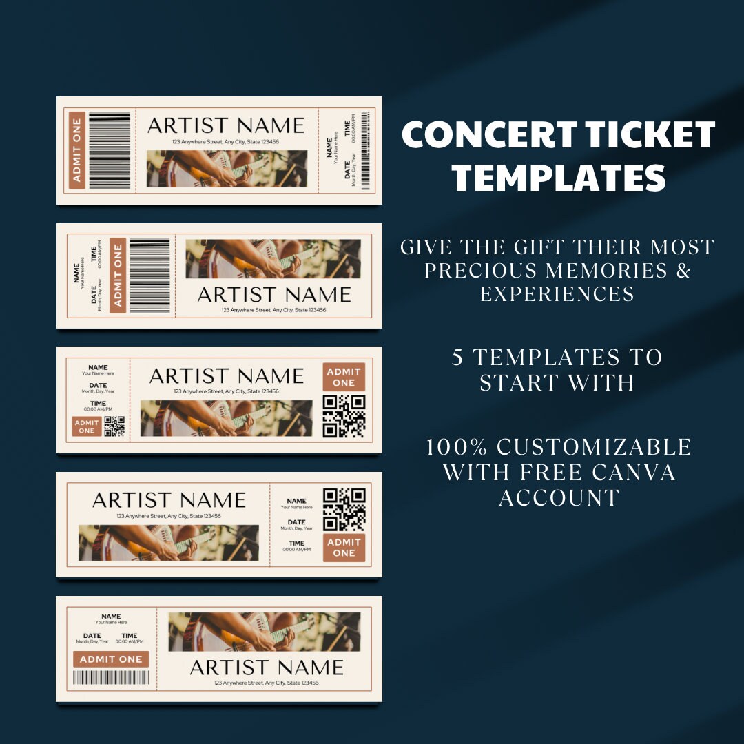 Personalized Concert Ticket Gift - Etsy