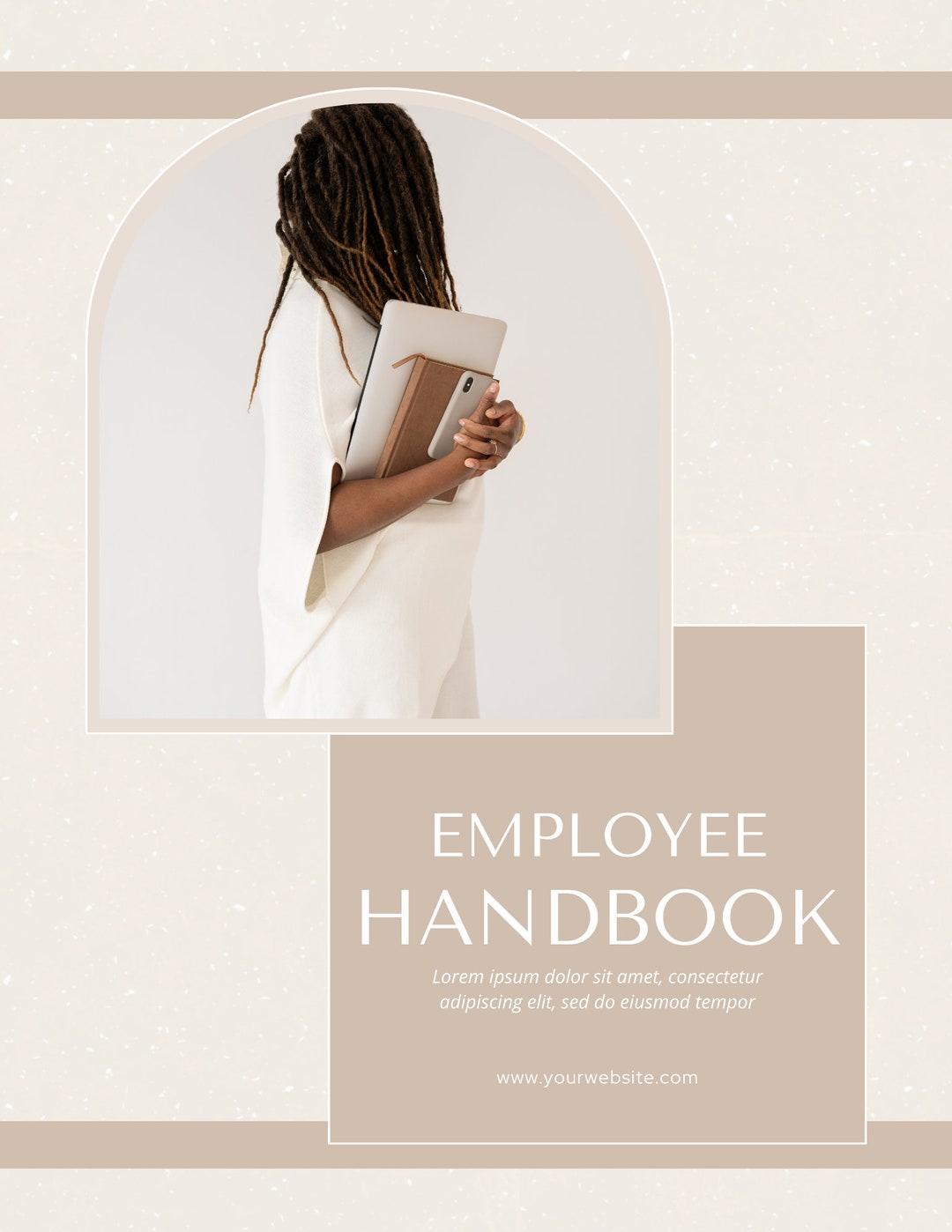 Editable Employee Handbook Canva Template Professional Business HR ...