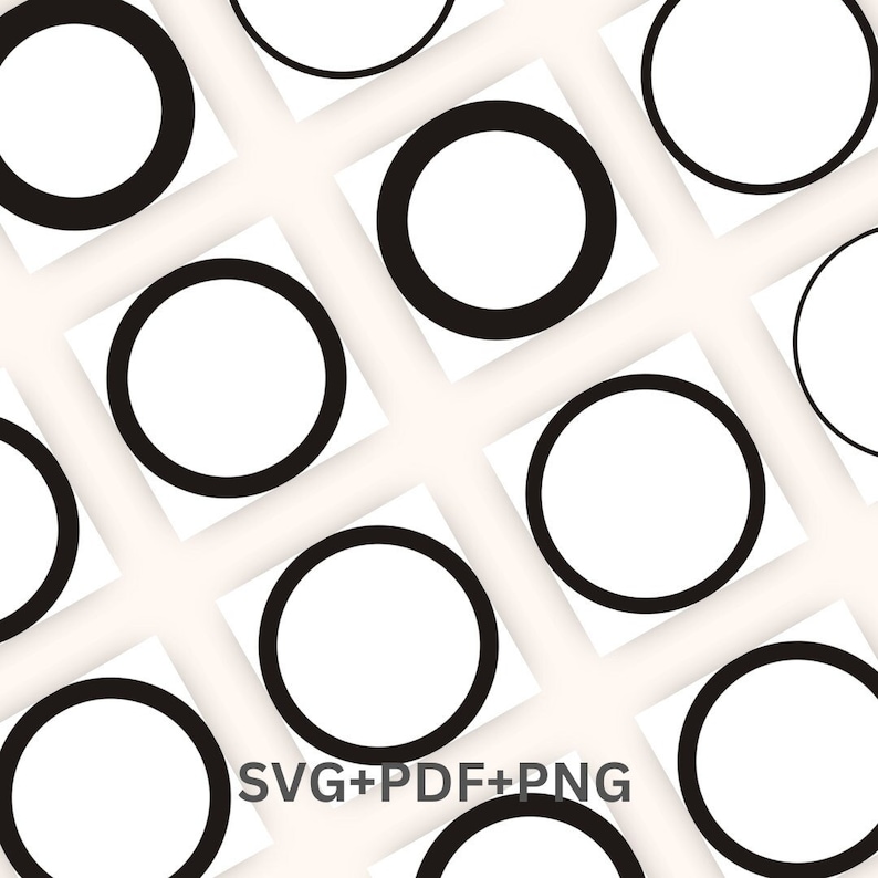 12 Circular SVG Files Bundle, Versatile Circle Designs for Cricut and ...