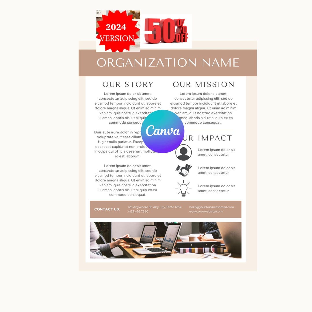 One Pager Template for Non-profit Organizations | Charitable Project ...