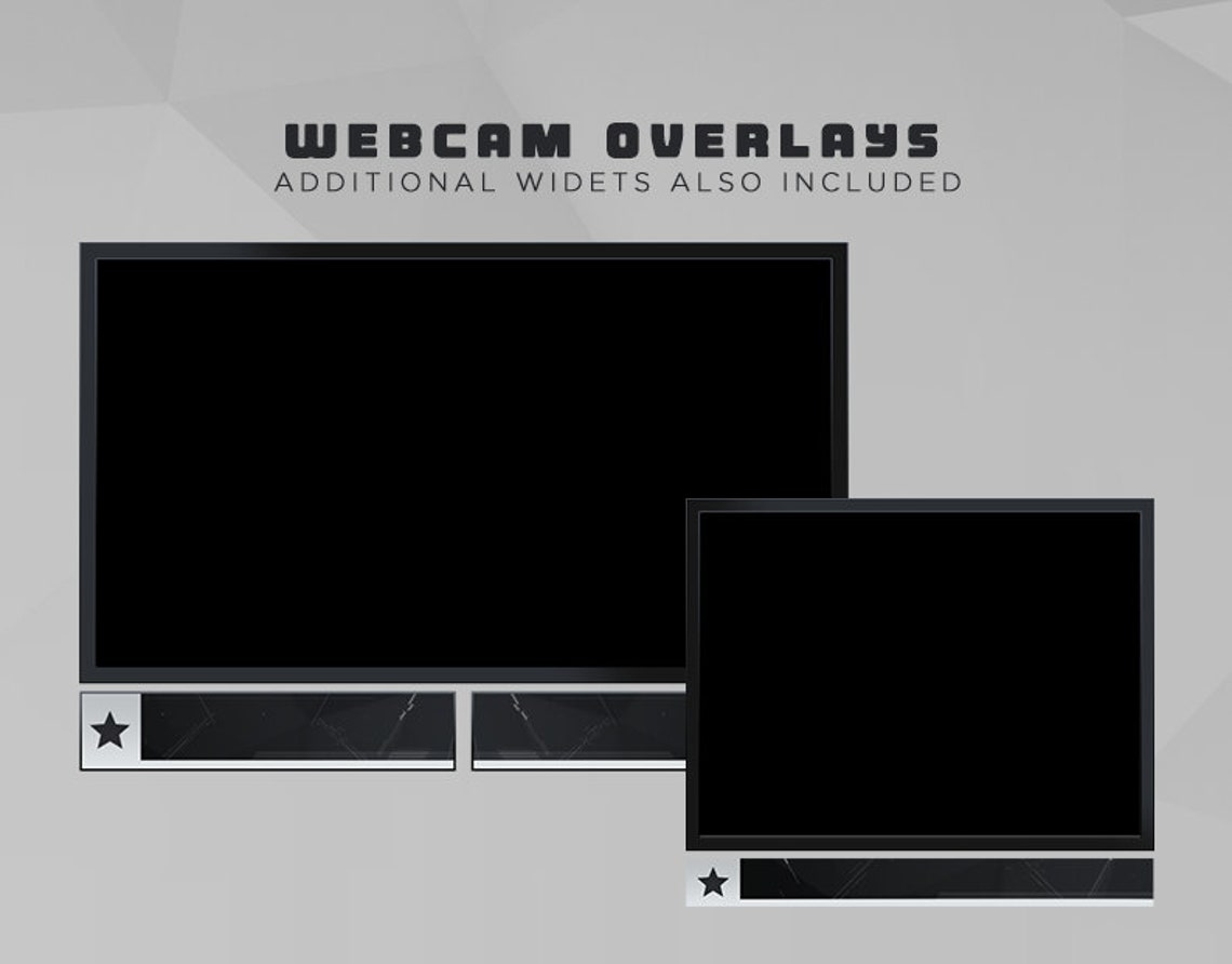 Animated Dark Twitch Stream Overlay Pack Animated Stream Overlay Screen ...