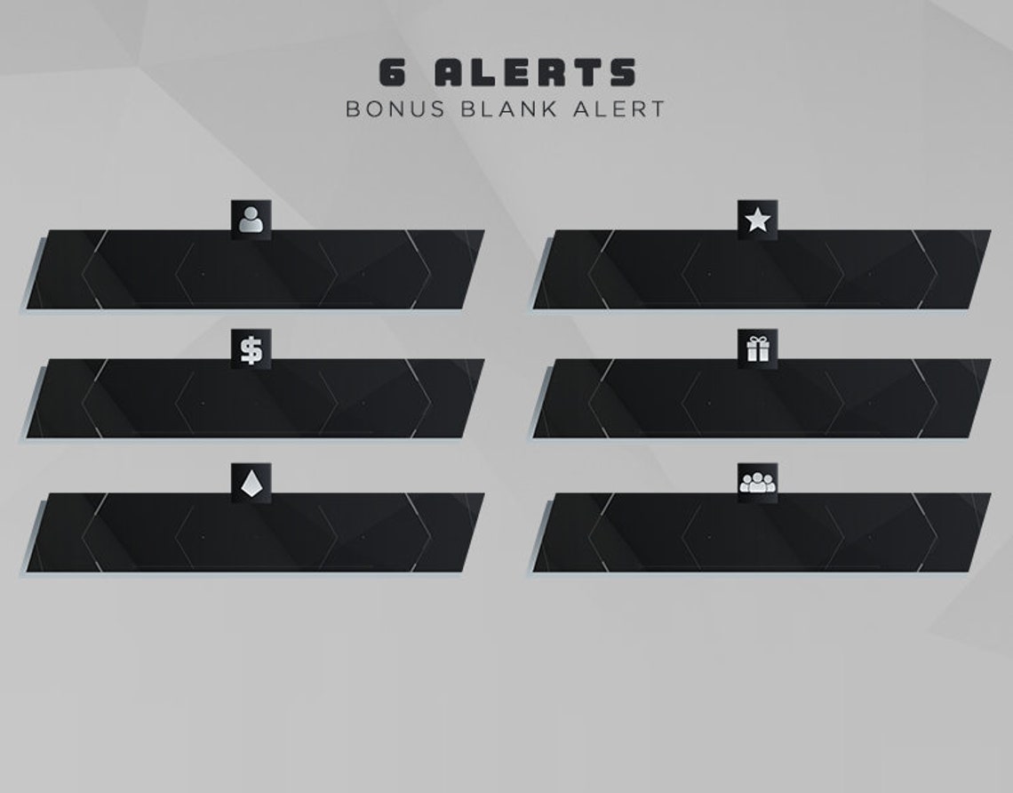 Animated Dark Twitch Stream Overlay Pack Animated Stream Overlay Screen ...