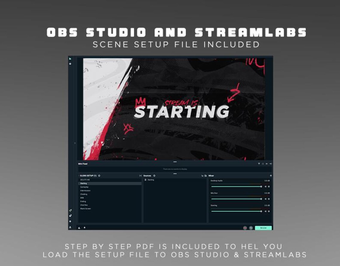 Red Vandalism Animated Stream Package | Twitch Overlay, Alerts, Screens ...