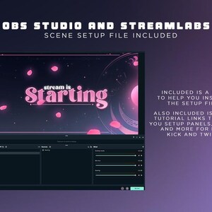 Sakura Pink Animated Stream Overlay Pack/animated Stream Overlay/screen ...