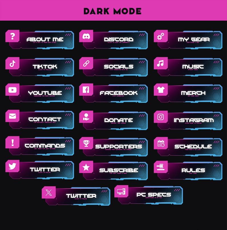 Twitch Panels - Cyberpunk Twitch Panels - Stream Panels | Twitch Stream ...