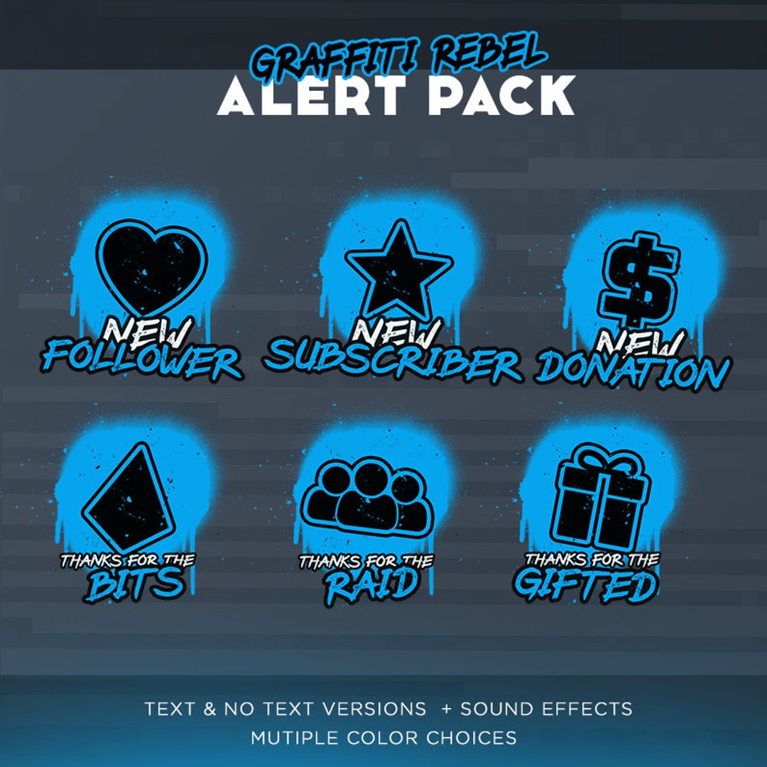 Spray Paint Animated Stream Alerts - Twitch Alerts - Sub Bomb Alert ...