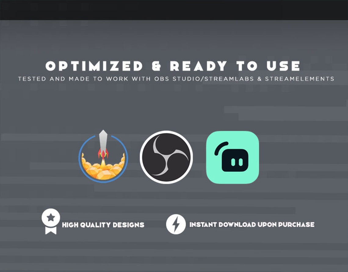 Neo Black & White Animated Stream Package Overlays, Alerts, Screens ...