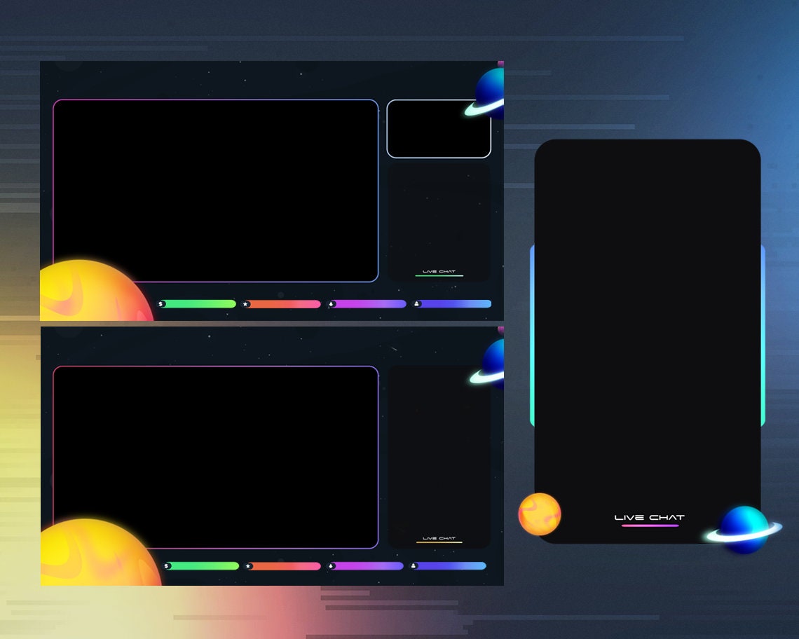 Lo-fi Space Animated Twitch Pack | Lo-fi Space Streamer Package ...