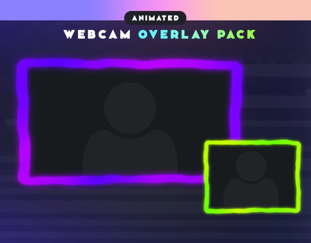 RGB ANIMATED Gradient Webcam Border Pack, Webcam Overlays for Twitch ...